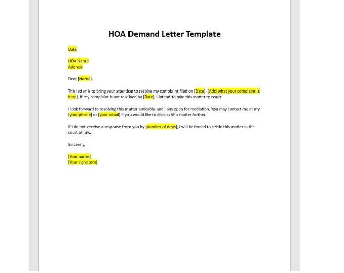 Demand Letter Template, Printable Demand Letter, Editable Demand Letter ...