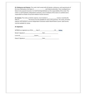 Salon Booth Rental Agreement, Salon Booth Rental Agreement Template ...