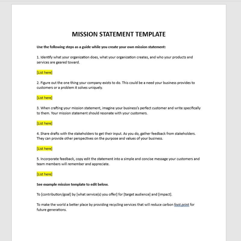 Mission Statement - Etsy