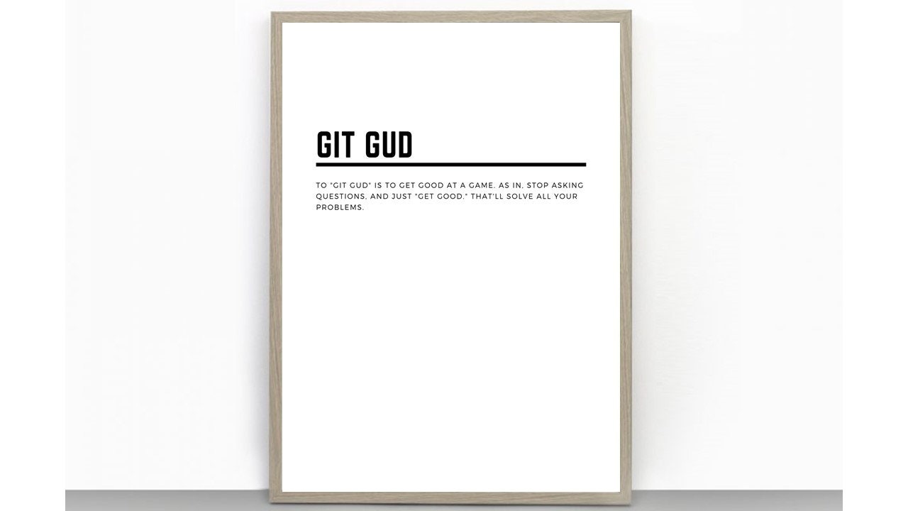 Git Gud Defintiongamer Printsprintable Wall Artgamer Wall - Etsy