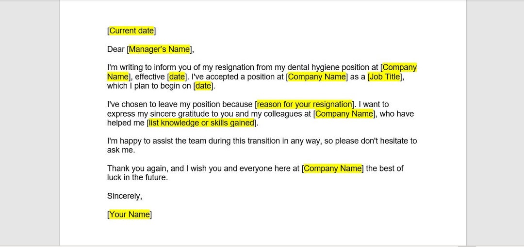 Dental Hygienist Leaving Practice Letter To Patients at Phillip Hayes blog