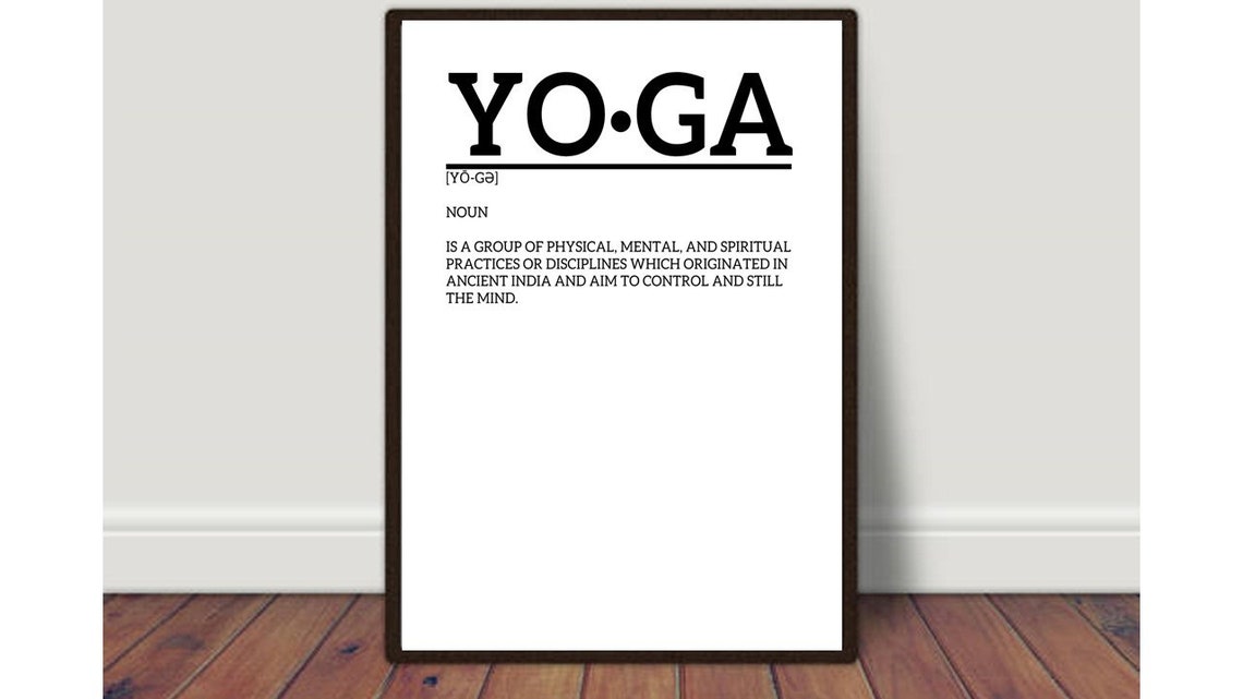 Yoga Definition, Yoga Print, Yoga Dekor, Definition Print, Sport ...