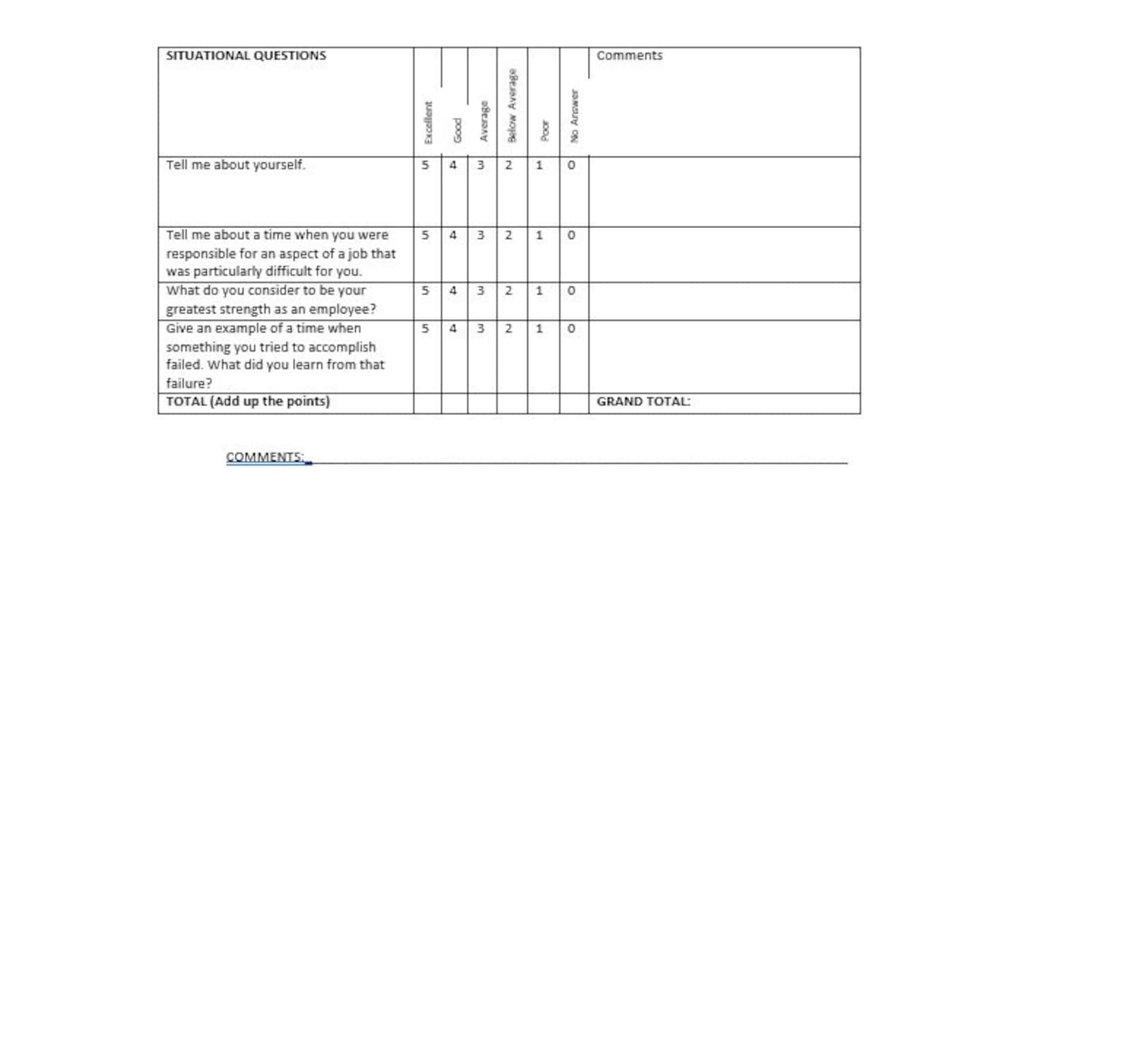 Job Interview Score Sheet Template, Job Interview Score Sheet ... Job Interview Score Sheet Template, Job Interview Score Sheet ...