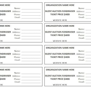 Silent Art Auction Template - Etsy