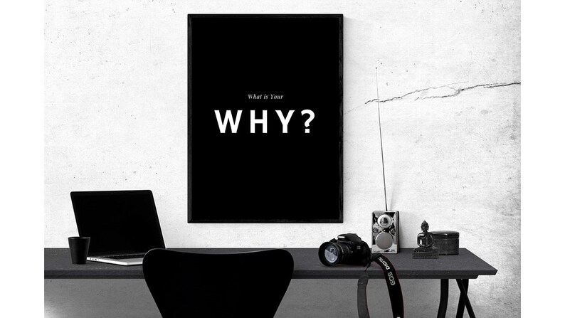 What is Your Why Quote Daily Reminder Motivational Wall Art - Etsy
