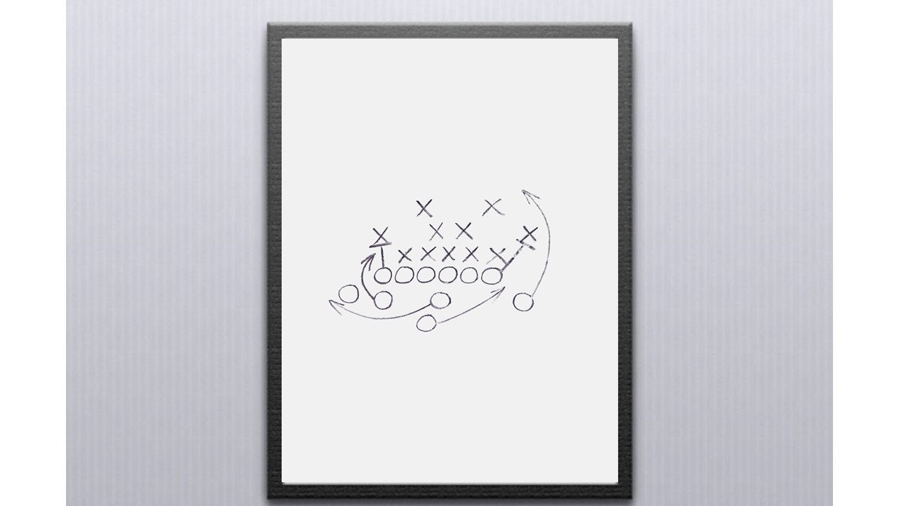 Football Play Football Print Football Art Football Lover - Etsy