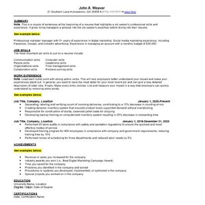 Professional Resume Template Word, Editable Resume, Editable Cover ...
