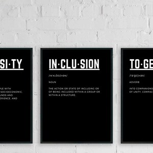 Set of 3 Social Justice Prints, Diversity Print, Together Print ...