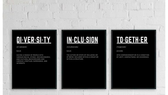 Set of 3 Social Justice Prints Diversity Print Together | Etsy