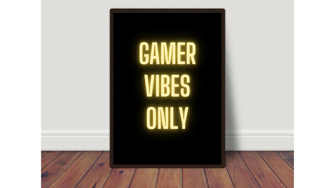 Gamer Vibes Only, Gamer Print, Gamer druckbar, druckbare Wandkunst ...