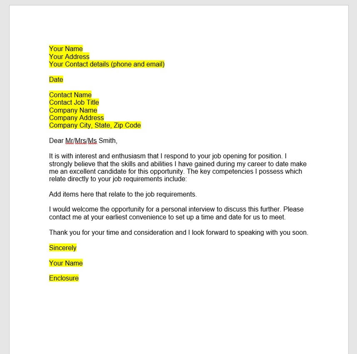Career Change Cover Letter, Cover Letter Template, Editable Cover ...