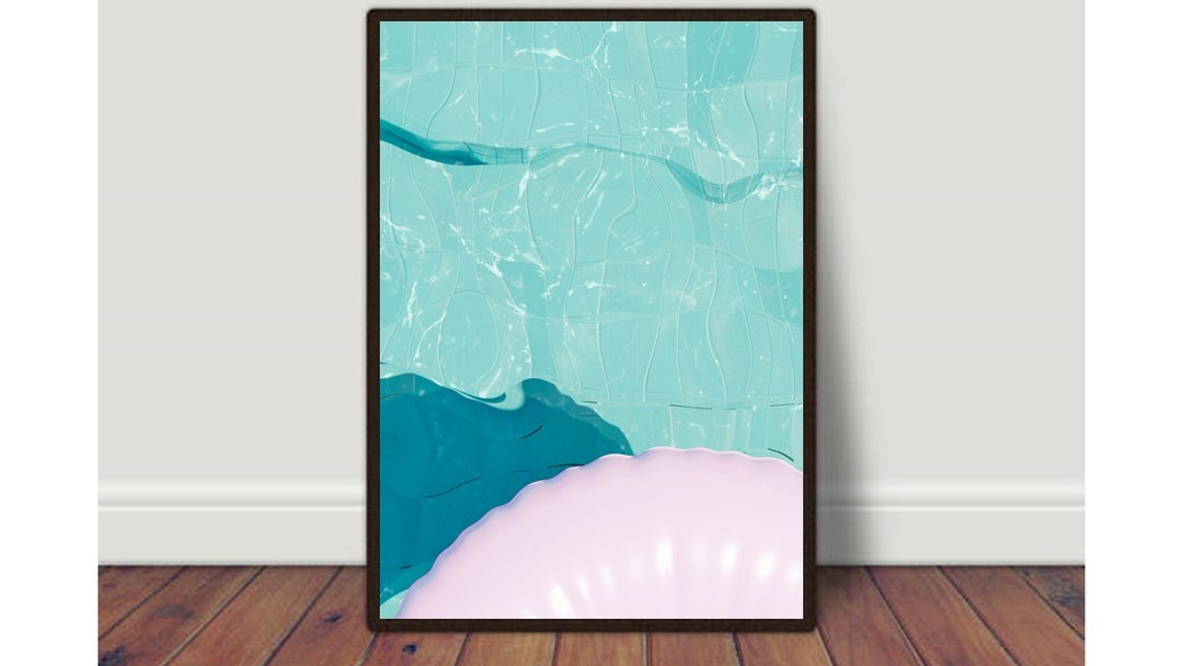 Pool Water Print, Pool Water Photo, Spring Decor Digital Print, Pool ...