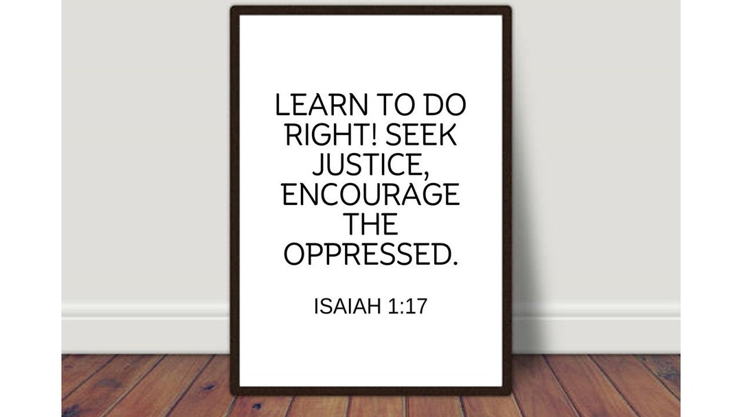 Learn to Do Right.., Isaiah 1:17, Religion Print, Spiritual Print ...