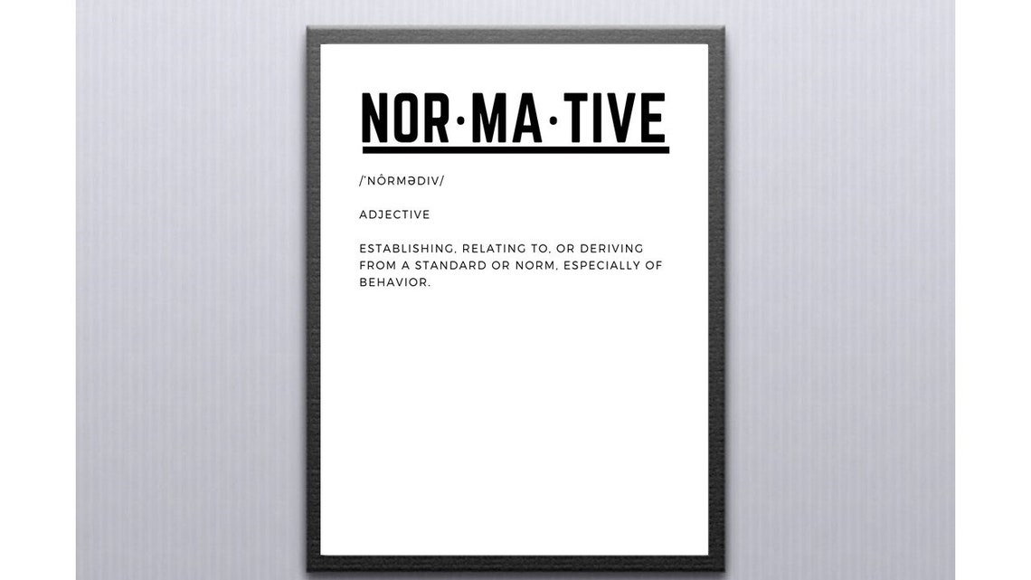 Normative Definition Social Justice Print Equality Print | Etsy