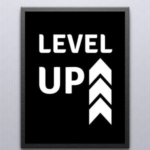 Level up Print,gamer Wall Art,gaming Print,video Game Decor,printable ...