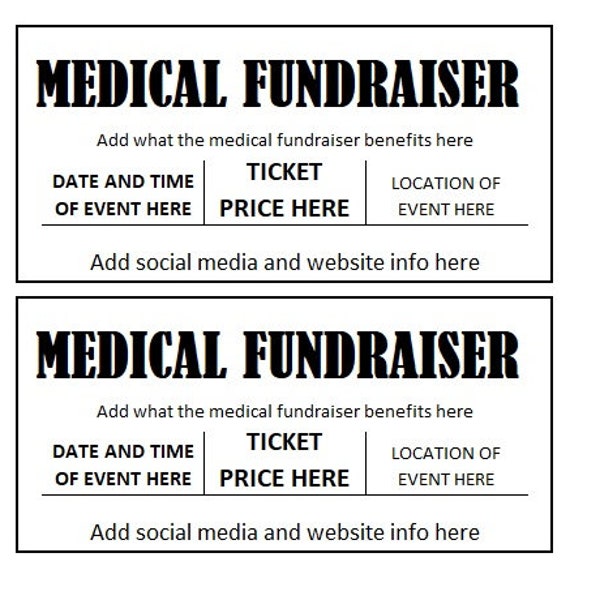 Medical Fundraiser Template - Etsy
