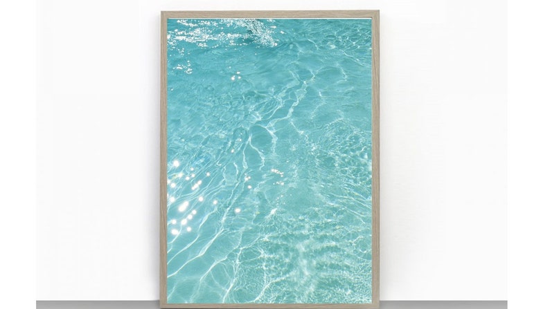 Pool Water Print, Pool Water Photo, Spring Decor Digital Print, Pool ...