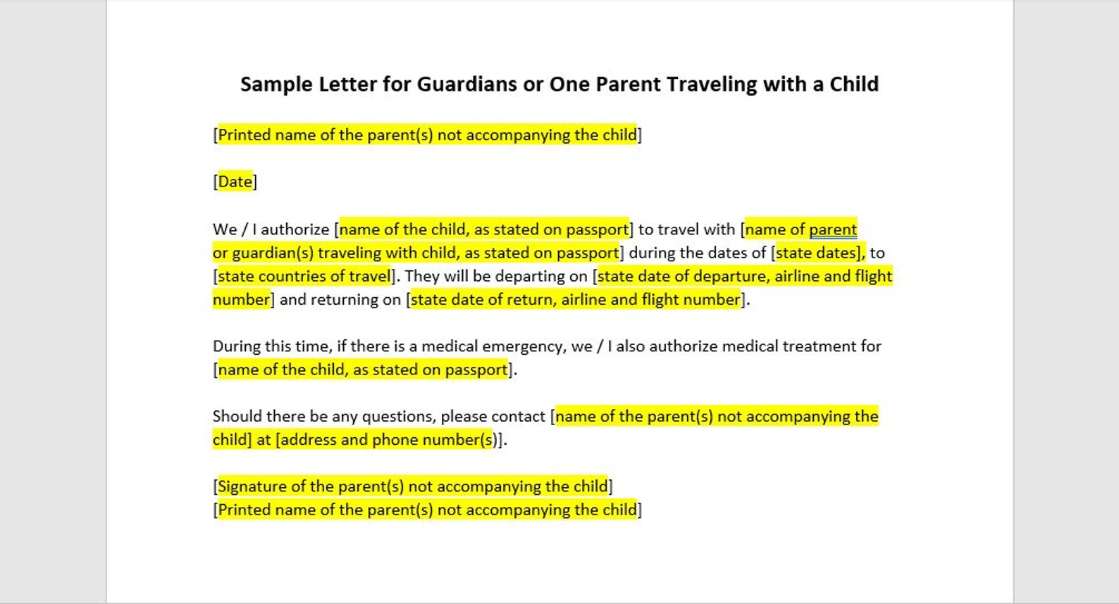 Sample Letter for Guardians Sample Letter for Guardians - Etsy