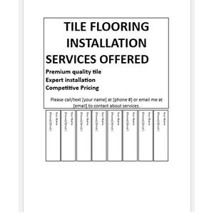 Tile Installer Flyer - Etsy
