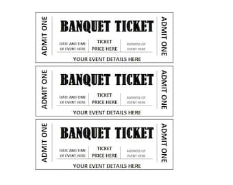Editable Food Festival Event Ticket, Comedy Ticket Printables, Editable ...
