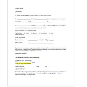 Editable Utility Trailer Bill of Sale Template, Editable Bill of Sale ...