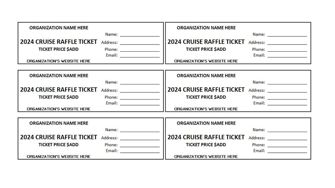 Editable Cruise Ticket, Cruise Ticket, Enter to Win Printable Ticket ...