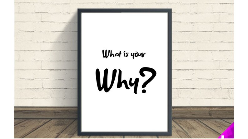 What is Your Why Quote Daily Reminder Motivational Wall Art - Etsy