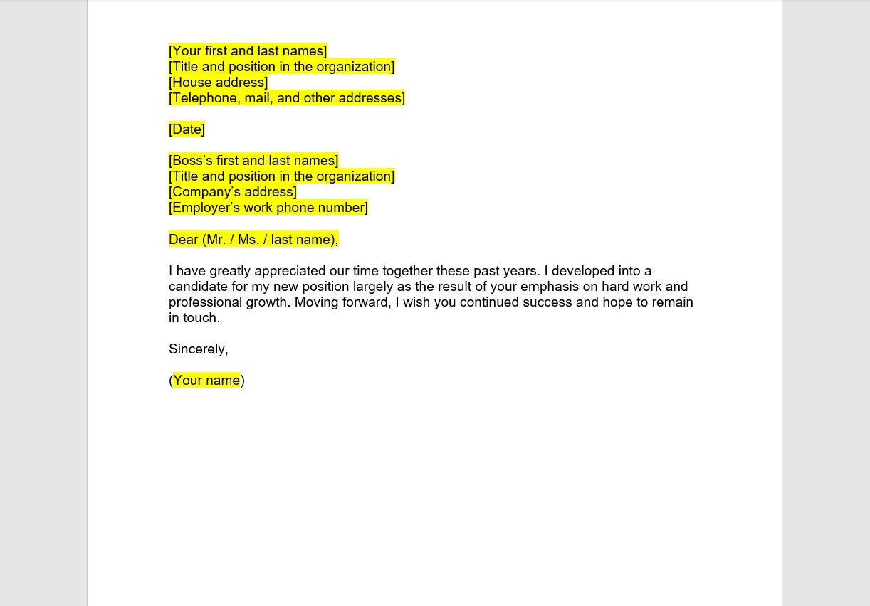 Leaving Job Thank You Letter Template, Leaving Job Thank You, Thank You ...