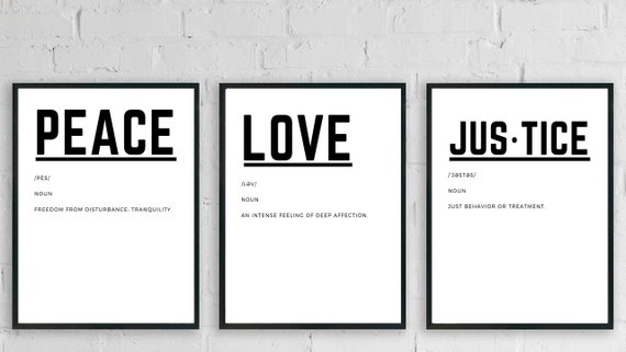 Set of 3 Social Justice Prints Equity Print Acceptance | Etsy