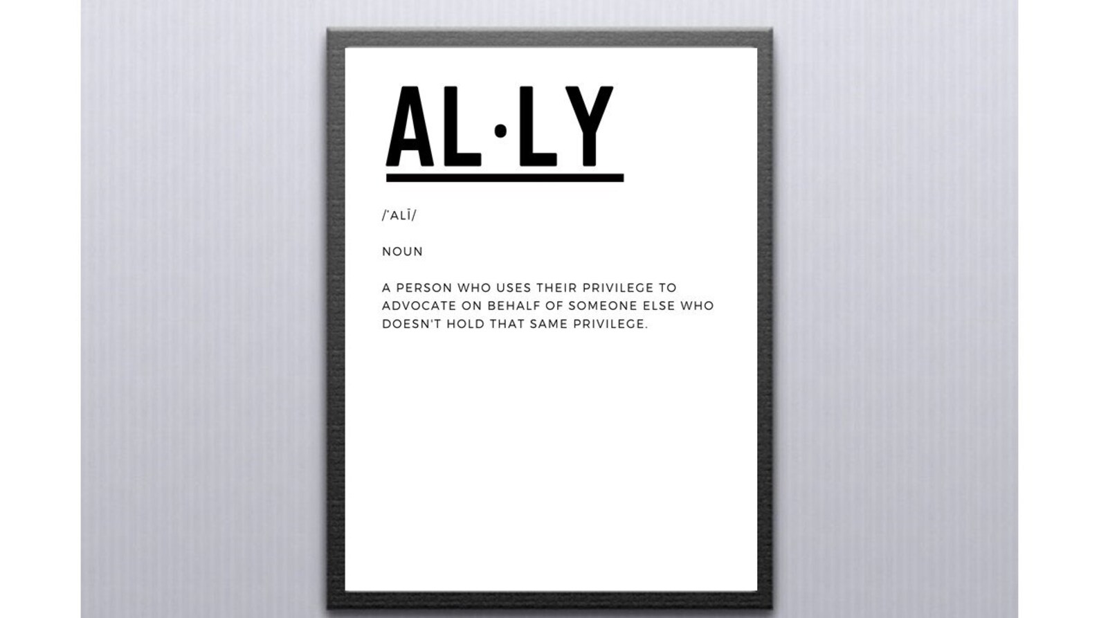 Ally Definition Social Justice Print Equality Print | Etsy
