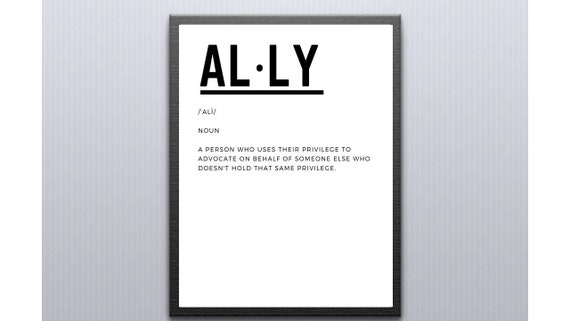Ally Definition Social Justice Print Equality Print | Etsy