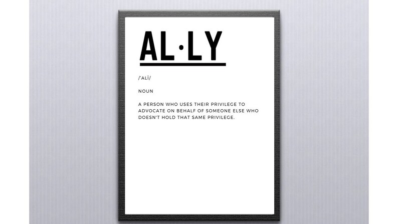 Ally Definition, Social Justice Print, Equality Print, Diversity ...