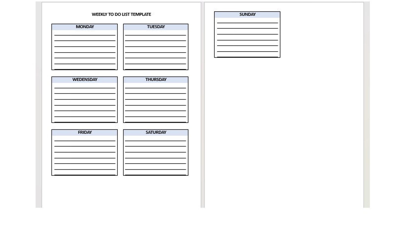 Editable Printable to Do List Template, Weekly to Do List Template ...