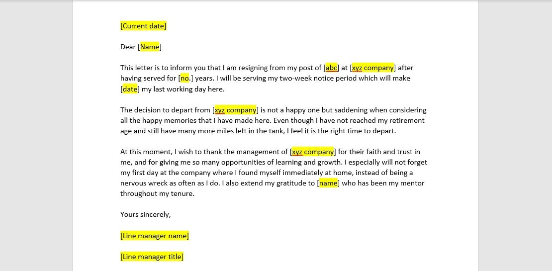 Early Retirement Letter Template, Early Retirement Letter, Early ...