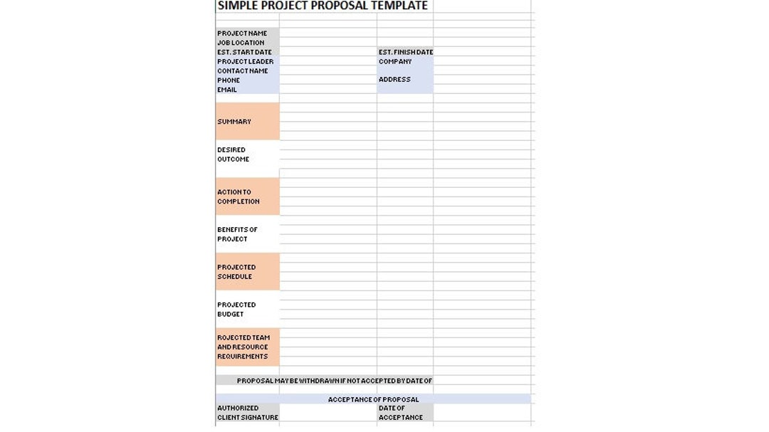 Project Proposal, Project Proposal Template, Simple Project Proposal ...