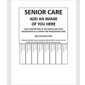 Senior Home Care Ad Template - Etsy