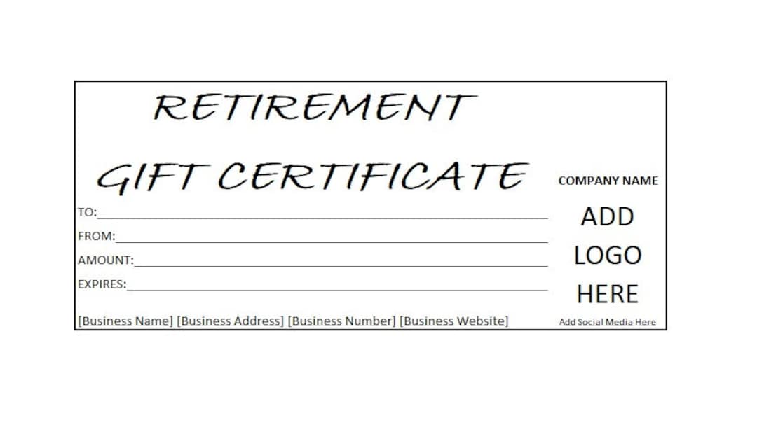 Excel Gift Certificate Template
