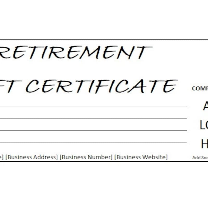 Retirement Voucher - Etsy