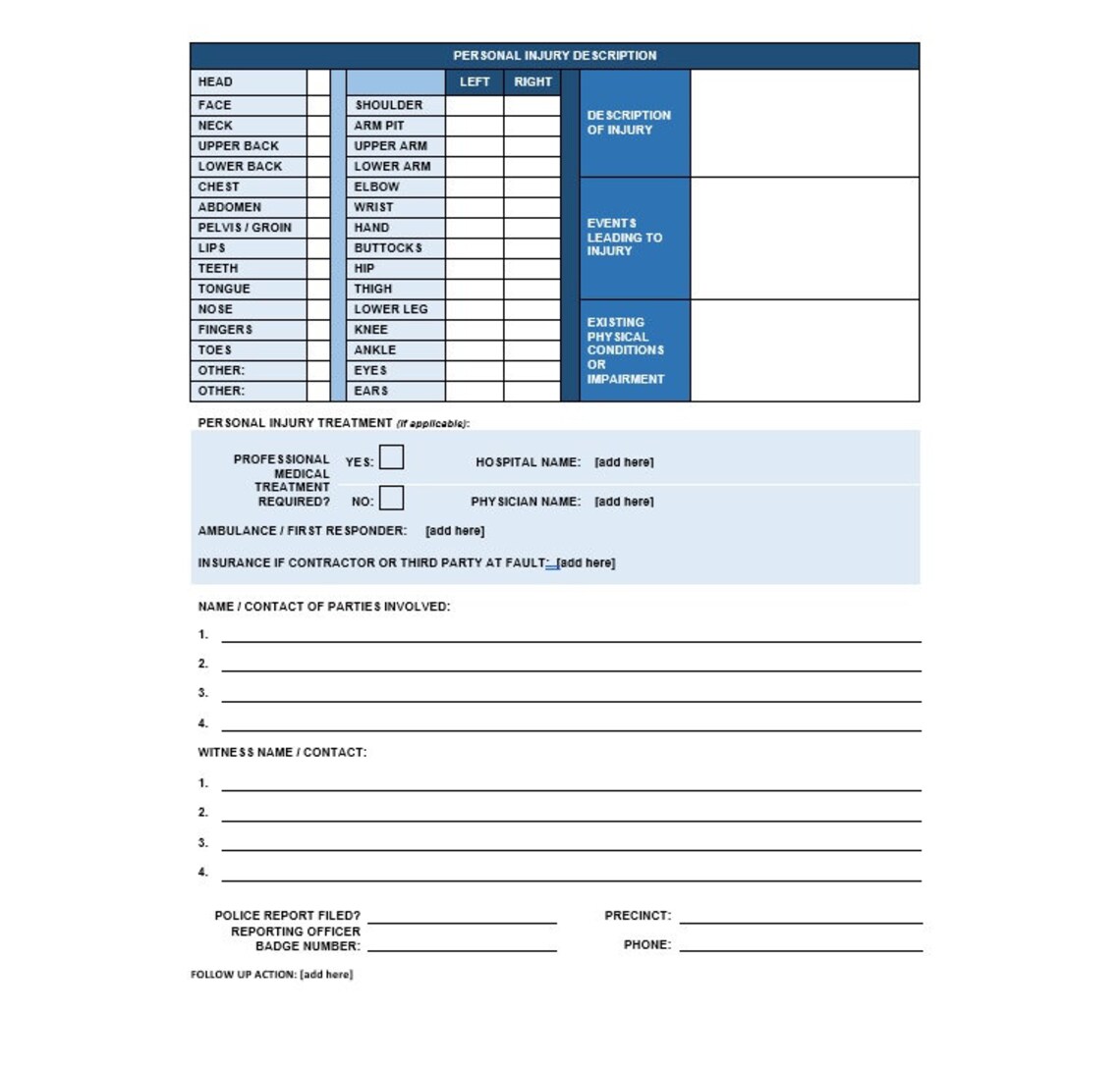 Tenant Incident Report Template, Tenant Incident Report, Incident ...
