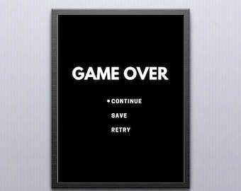 Orange Video Game Poster When Life Gets Hard It Means You - Etsy
