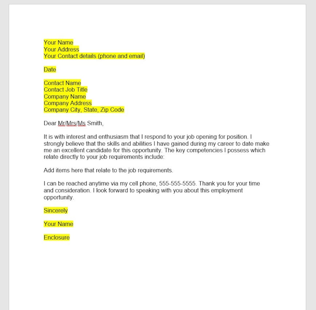 Career Change Cover Letter, Cover Letter Template, Editable Cover ... Career Change Cover Letter, Cover Letter Template, Editable Cover ...