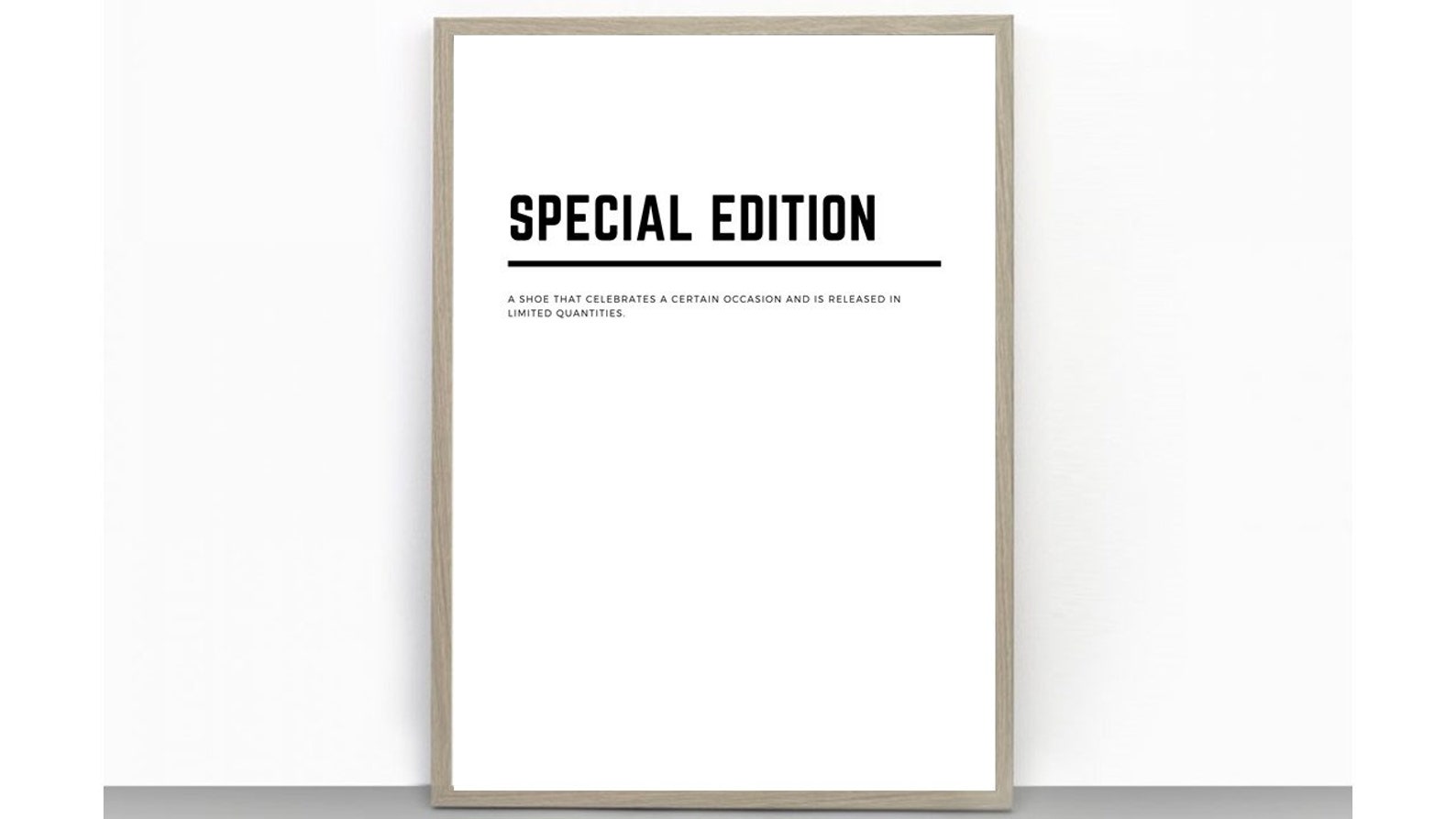 Special Edition Definition Definition Wall Print Sneaker - Etsy