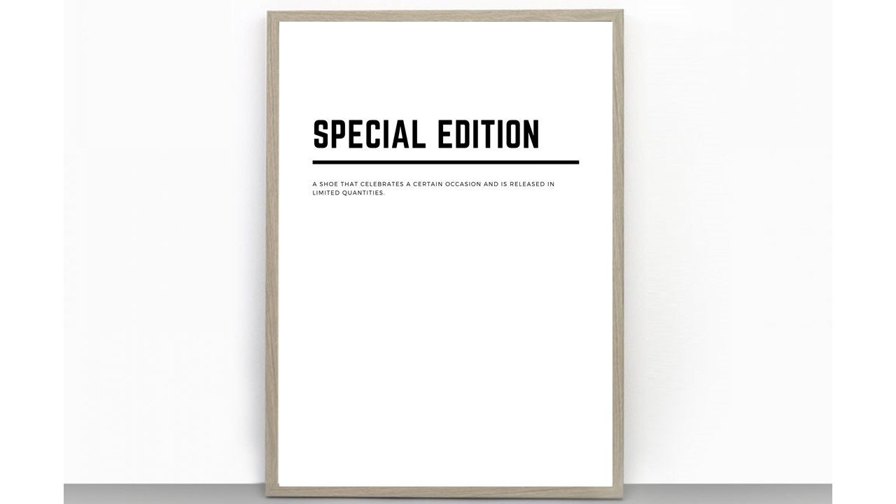 Special Edition Definition Definition Wall Print Sneaker - Etsy