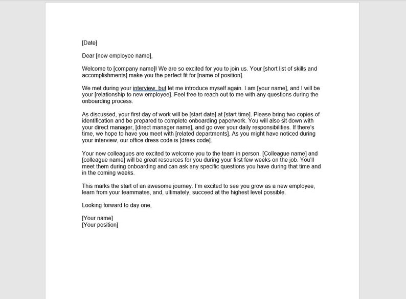 New Employee Welcome Letter, New Employee Welcome Letter Template, New ... New Employee Welcome Letter, New Employee Welcome Letter Template, New ...