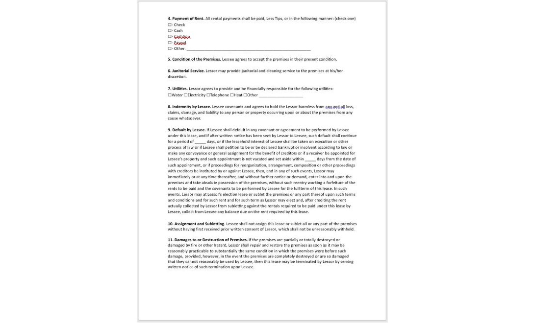 Salon Booth Rental Agreement, Salon Booth Rental Agreement Template ...