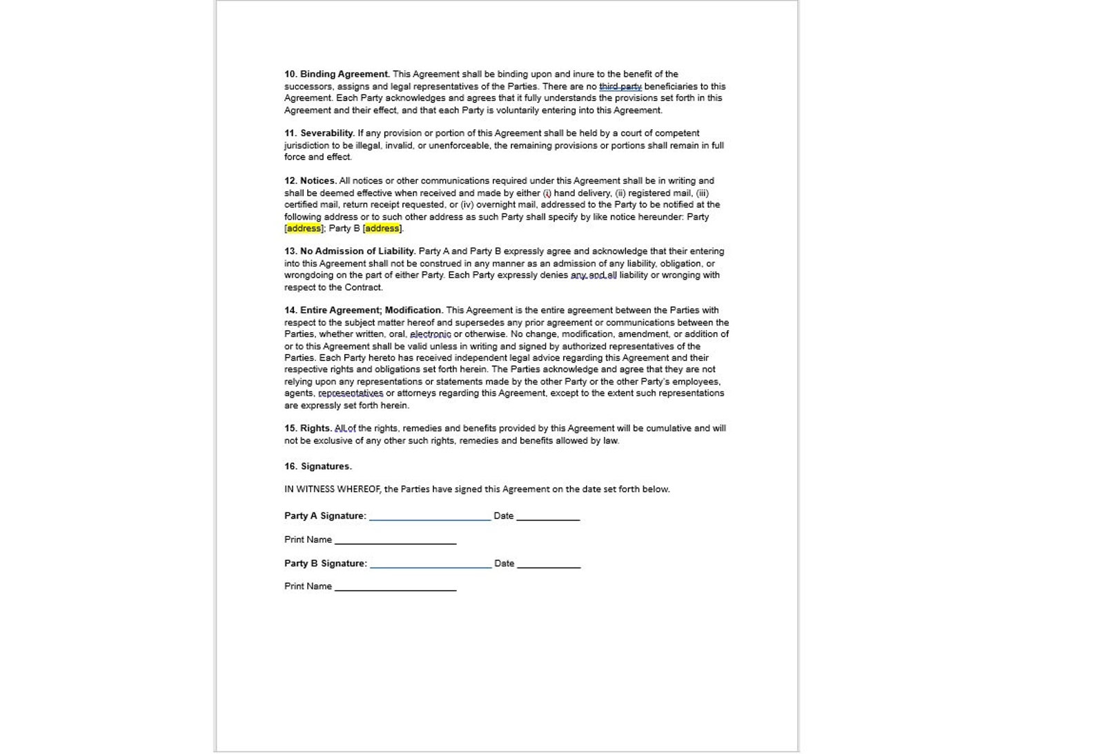 Editable Contract Termination Agreement, Contract Termination Agreement ...