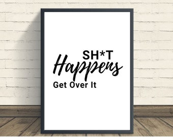 Get Over It Sign | Etsy