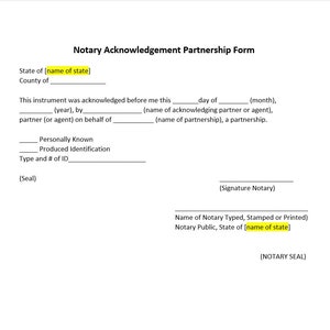 Partnership Template Simple - Etsy