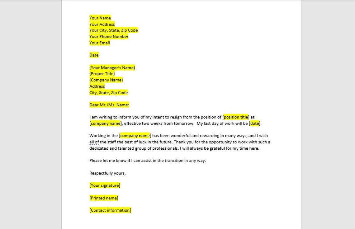 Human Resource Resignation, Human Resource Resignation Letter, Human ...