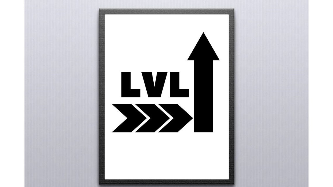 Level up Print,gamer Wall Art,gaming Print,video Game Decor,printable ...